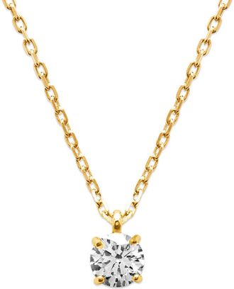 Brillaxis Collier solitaire oxyde de zirconium 5mm