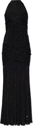 Balmain Femme, Robes, Noir, Taille: 38 FR Robe Orn&eacute;e de Sequins