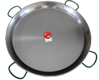 Vaello la Valenciana OPTIMGAS Vaello Campos La Valenciana Paella-Pfanne, polierter Stahl 80cm Silber