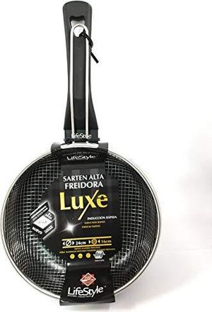 LifeStyle Fritteuse mit Korb, 24 cm (schwarz)