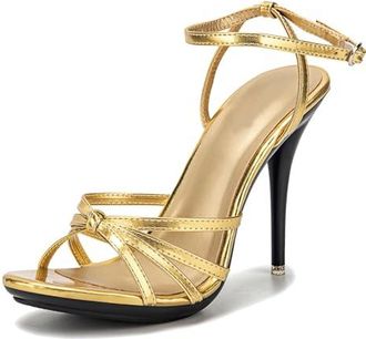 Miyoopark Sandales élégantes à talons sexy pour femmes, B02 Slingback Gold, 36 EU
