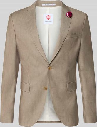 CG - Club of Gents Slim Fit 2-Knopf-Sakko aus Schurwoll-Elasthan-Mix