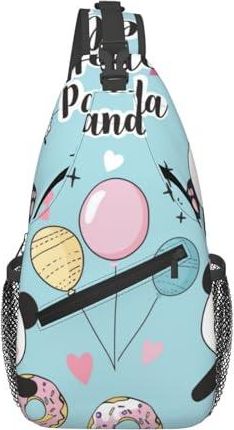 Generic Sac &agrave; dos &agrave; bandouli&egrave;re pour homme Motif panda g&eacute;ant