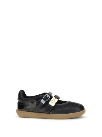 Ganni Womens Ballerinas Sue Black Upper Polyester Ballerina Shoes