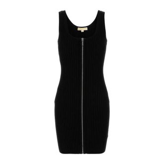 Michael Kors Kurzes Stretch-Viskose-Kleid in Schwarz - - Dresses - Damen - Schwarzk - S