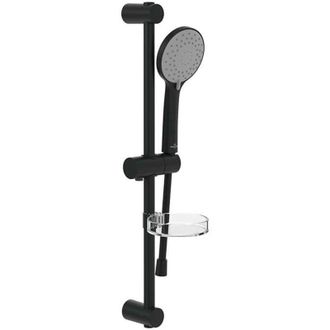Villeroy & Boch Universal Showers - Set Handbrause, Stange und Schlauch, 3 Strahlarten, schwarz matt TVS109004UK0K5