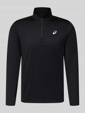 Asics Funktionsshirt mit Logo und Rei&szlig;verschluss