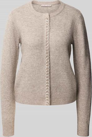 Christian Berg Strickjacke mit Ziersteinbesatz