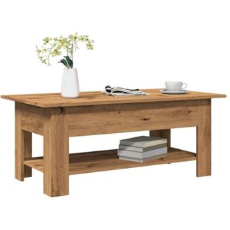 vidaXL Table basse ch&ecirc;ne artisanal 102x55x42 cm bois ding&eacute;nierie Vidaxl