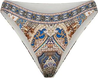 Camilla Femme, Maillots de bain, Multicolore, Taille: 38 FR Bas de Bikini &agrave; Motifs avec Ornements en Cristal