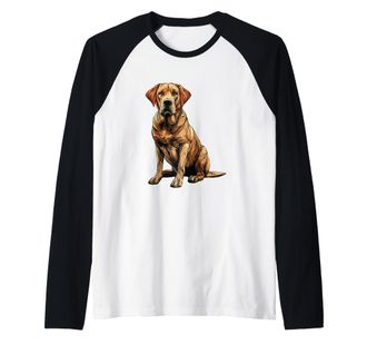 Whyitsme Design Roter Labrador Retriever Hund Illustration Raglan