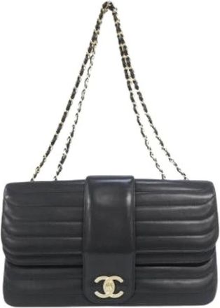 Chanel Sac bandouli&egrave;re vintage doccasion - Femme - Pre-owned - Noir - Taille: ONE Size