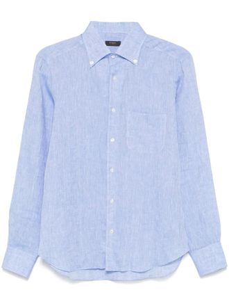 Barba Hemd aus Leinen - Blau