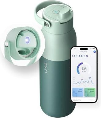 LARQ Bouteille PureVis 2 680ml - Bouteille deau auto-nettoyante avec purificateur UV, acier inoxydable isolé, application de suivi, réutilisable, Garantie 