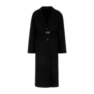 Ferragamo Woll- und Kaschmirmantel - - Coats - Damen - Schwarzk - 2XS