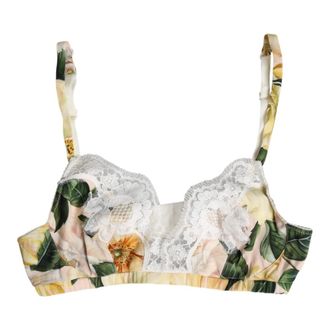 Dolce & Gabbana Balconette-BH mit mehrfarbigem Blumendruck - - Underwear - Damen - Mehrfarbig - XL