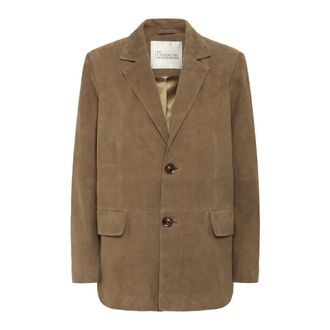 MY ESSENTIAL WARDROBE Femme, Vestes, Brun, Taille: 38 FR Blazer Veste en daim Cognac