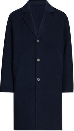 Saison 1865 Manteau droit Camel à col taiilleur en laine