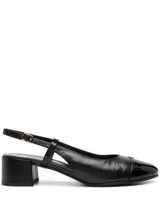 Tory Burch escarpins en cuir à motif Double T 45 mm - Noir