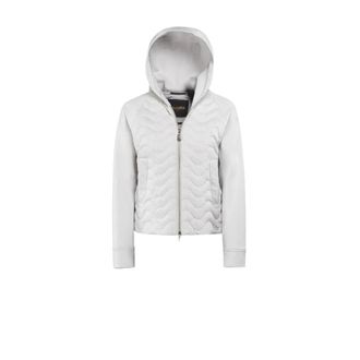 Moorer Femme, Vestes, Blanc, Taille: 38 FR Blouson Bomber Hybride