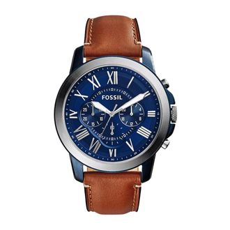 Fossil Homme, Accessoires, Brun, Taille: ONE Size Montre Chronographe Grant