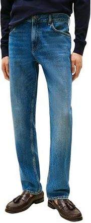 Tommy Hilfiger Jean Homme Straight Denton Taille Mi-Haute, Bleu (Vista Indigo), 30W/31L