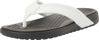 Crocs Herren Yukon Surf Flip Flop, Black Sand/White, 45 EU, Schwarz, Sand, Wei&szlig;, 11 UK