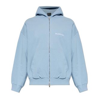 Balenciaga Back Zip-Up Hoodie Regular Fit - - Sweatshirts & Hoodies - Herren - Blau - M