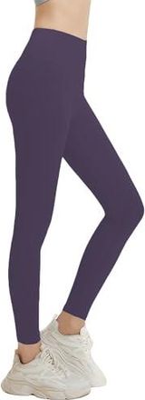 Generic Legging de sport pour femme - Noir - En polyester - Long - Opaque - Pantalon de yoga - Taille haute - Push Up - Pantalon de yoga - Pantalon de sport s