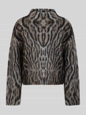 Marc Cain Pullover aus Mohairwolle mit ausgestelltem &Auml;rmel