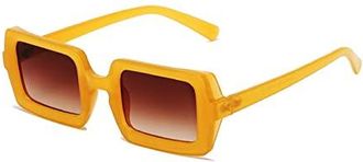 Generic Lunettes de soleil carrées rétro à petite monture pour hommes et femmes, lunettes décoratives pour sports de plein air (couleur : H, taille : moyen) 2
