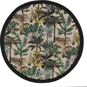 Douceur d'Intérieur Teppich, rund, 120 cm, Polycotton, Bedruckt, Balinesia