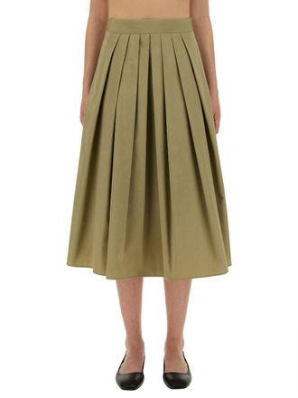 Aspesi Wide-Fit Cotton Skirt - Beige