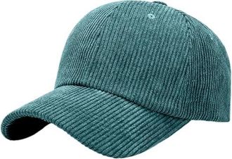 Generic Casquette de baseball en velours c&ocirc;tel&eacute; pour homme et femme - Chapeau de soleil &eacute;l&eacute;gant et d&eacute;contract&eacute; - Polyvalent - Texture douce, Vert, Taille uniq