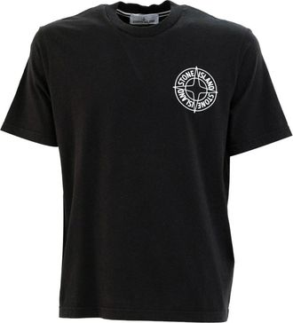 Stone Island Homme, Tops, Noir, Taille: 2XL T-Chemises