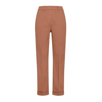 Peuterey Baumwoll-Stretchhose mit geradem Bein - - Trousers - Damen - Braun - L