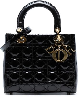 Dior Hobo Bags - Medium Patent Cannage Lady Dior - Gr. unisize - in Schwarz - für Damen