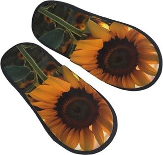 Generic Pantoufles En Coton Imprimé Tournesol De Ferme Antidérapantes Chaussons Anti Odeur Pantoufles Pour Voyage Hiver Chambre M