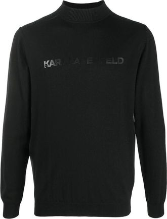 Karl Lagerfeld Homme, Pulls, Noir, Taille: 2XL Pull &agrave; col roul&eacute;