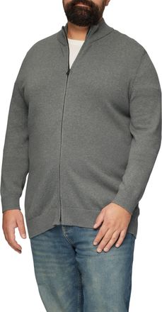 s.Oliver Strickjacke mit Stehkragen und Logo-Detail