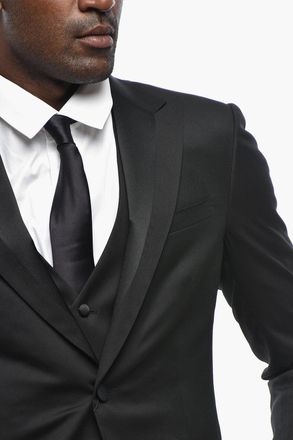 Corneliani Dreiteiliger Anzug in Seidenmischung mit Satinrevers Corneliani