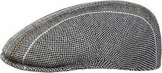 Kangol Casquette Birds Eye Stripe Homme - Gavroche avec Visiere Hiver Automne-Hiver - S (54-55 cm) Blanc Creme