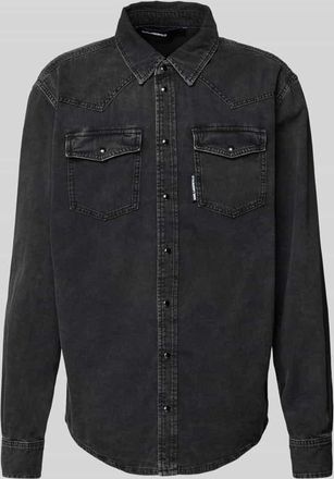 Karl Lagerfeld Regular Fit Jeanshemd mit Label-Detail