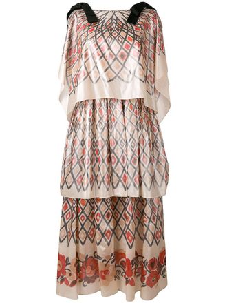 Fendi robe à motif géométrique - Tons neutres