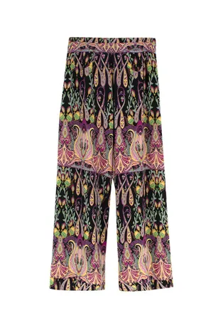 Etro Wide Leg Paisley Print Trousers Size S