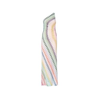 Missoni Femme, Robes, Multicolore, Taille: 38 FR Robe Longue Monopaule en Viscose Lam&eacute;e Chevron