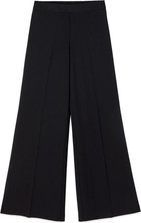 Oltre Femme, Pantalons, Noir, Taille: 40 FR Pantalon palazzo &agrave; jambes larges en cr&ecirc;pe