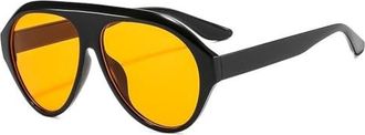 Generic Lunettes De Soleil Dext&eacute;rieur For Hommes, Conduite For Femmes, &Agrave; Grande Monture For Les Vacances(Yellow)