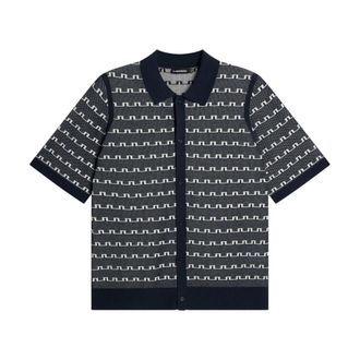 J.Lindeberg Jacquard Polo mit Kontraststreifen - - Shirts - Herren - Mehrfarbig - XL