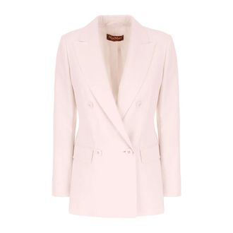 Max Mara Femme, Vestes, Rose, Taille: 40 FR Fitted Wool Crepe Blazer